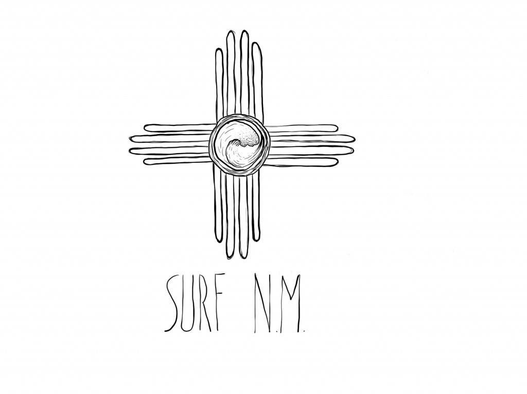 Surf New Mexico drawing by Kevin VanEmburgh | Doodle Addicts