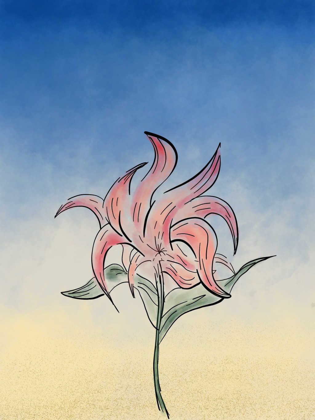 Beach Flower drawing by Kevin VanEmburgh | Doodle Addicts