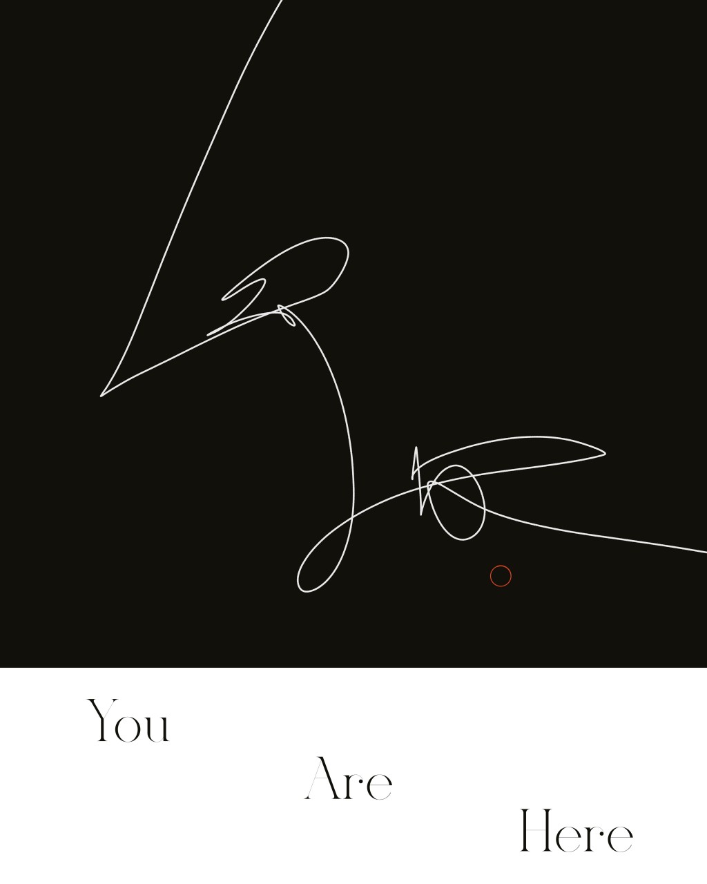 you. are. here. drawing by Kevin VanEmburgh | Doodle Addicts