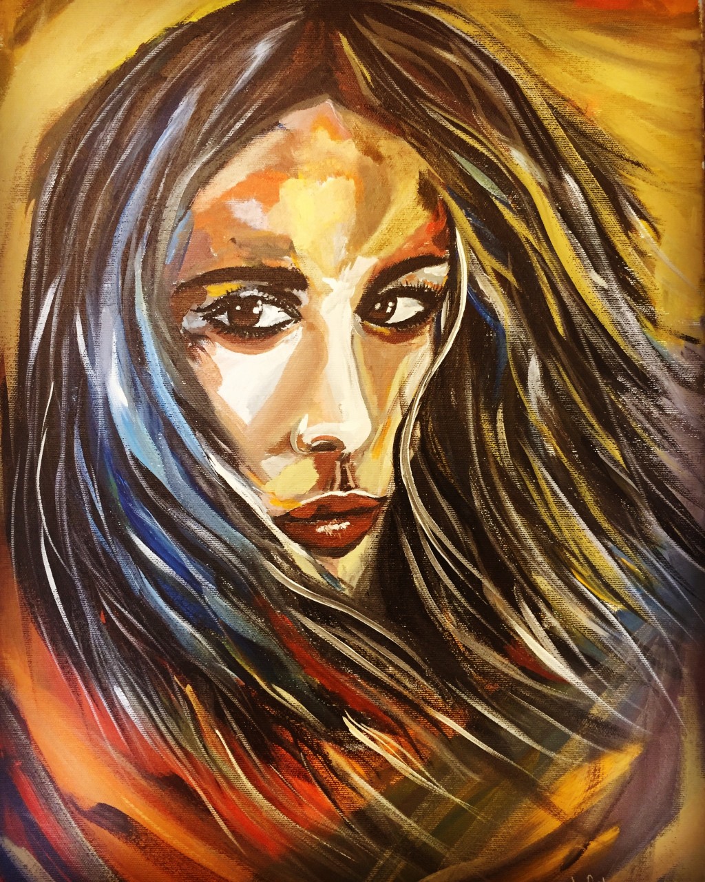 Abstract portrait drawing by Iordan Daniela | Doodle Addicts