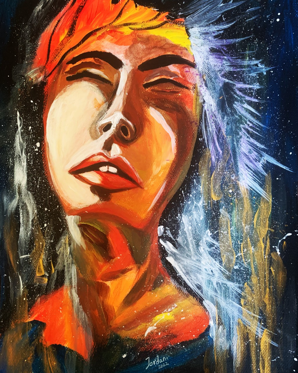 Abstract portrait drawing by Iordan Daniela | Doodle Addicts