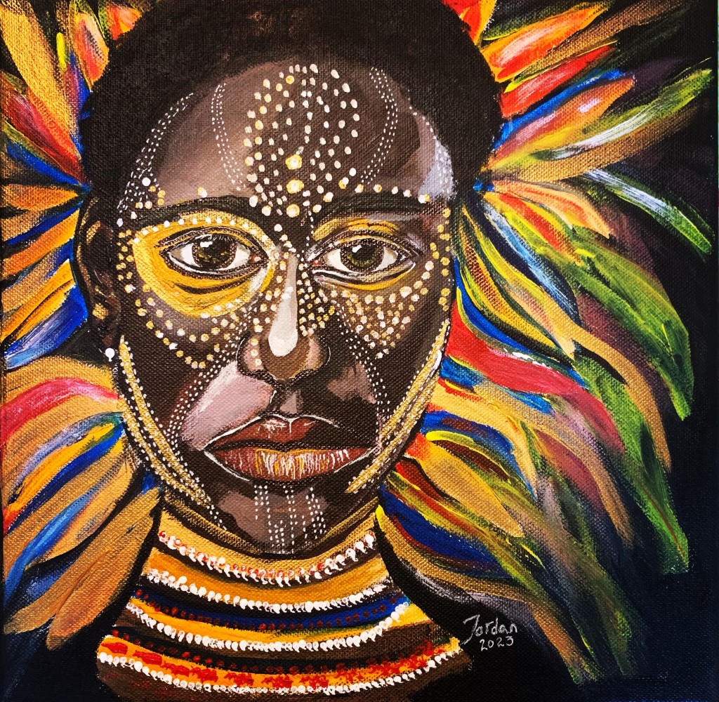 African portrait drawing by Iordan Daniela | Doodle Addicts