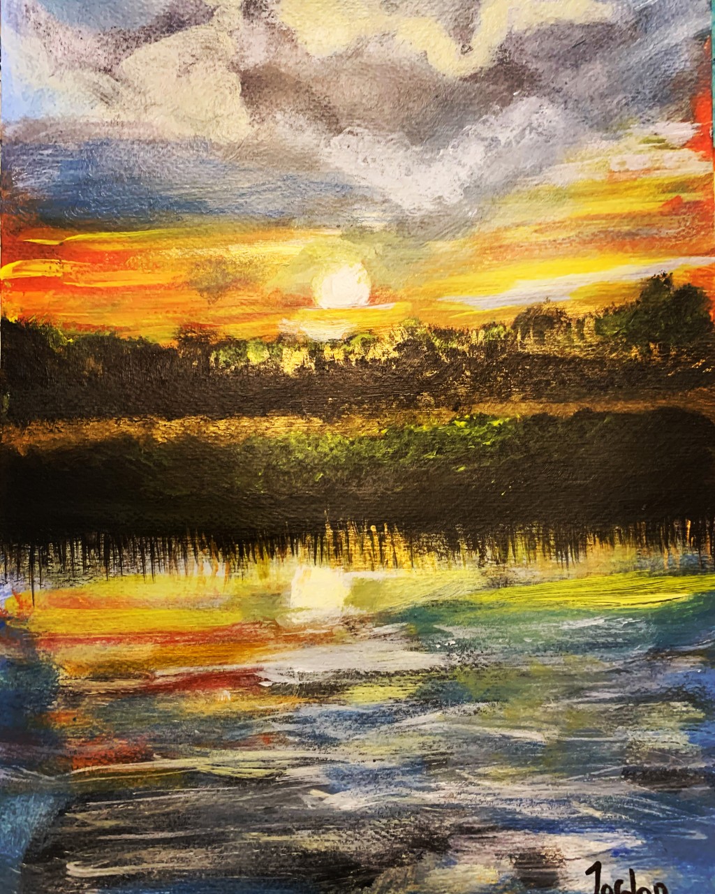 Sunset Landscape Drawing By Iordan Daniela Doodle Addicts 