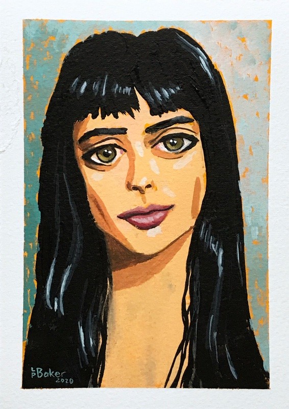 Krysten Ritter drawing by Lindsay Baker | Doodle Addicts
