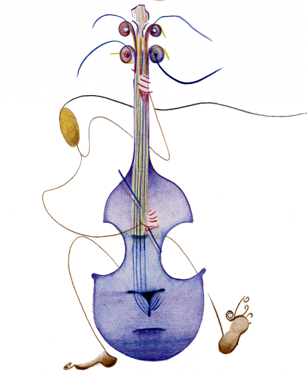 CELLO drawing by WILLIAM OBRIEN | Doodle Addicts