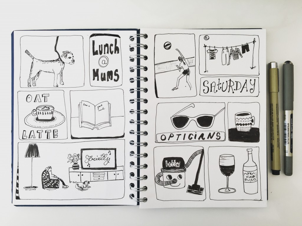 Doodling my day drawing by Helen Poll | Doodle Addicts