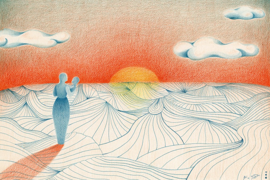 Sunset drawing by Inês Antunes | Doodle Addicts