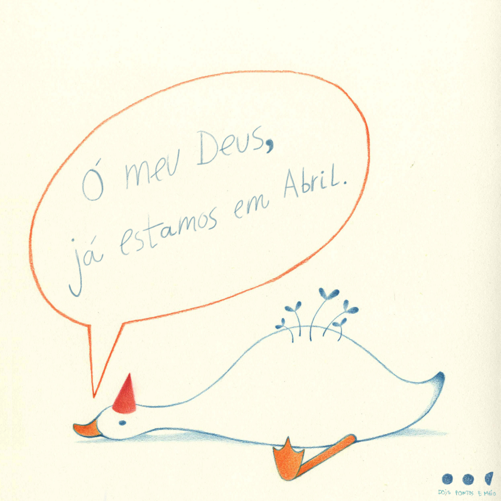 April goose drawing by Inês Antunes | Doodle Addicts