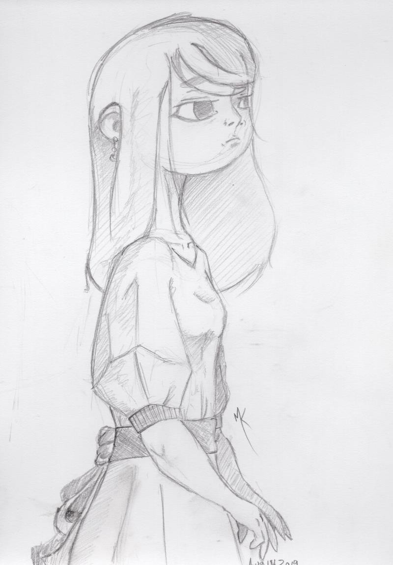 Pout drawing by Matthew Konicki | Doodle Addicts