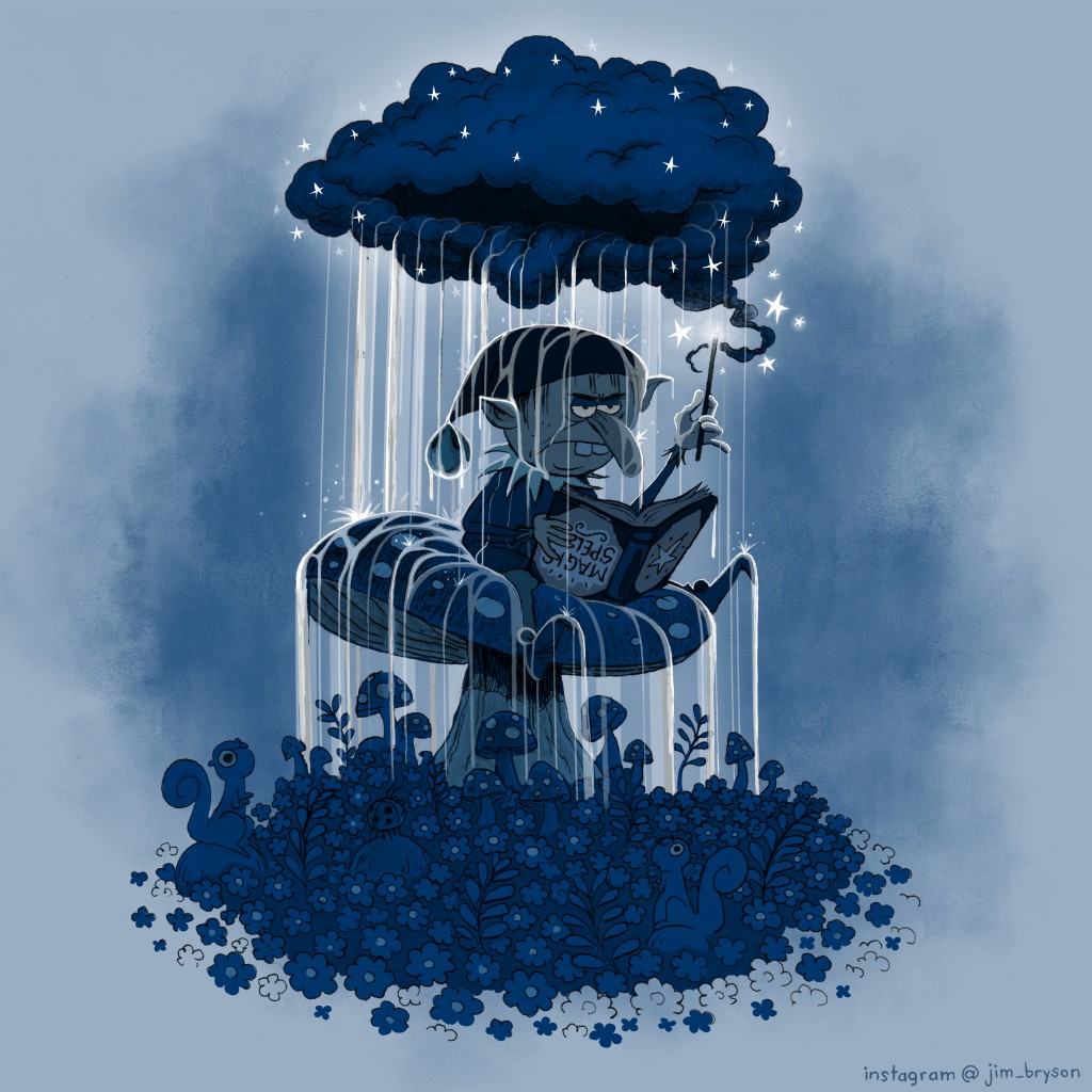 Grumpy Elf drawing by Jim Bryson | Doodle Addicts