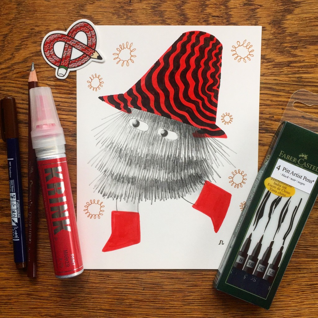 Red Hat drawing by Mary Ruth Butterworth | Doodle Addicts