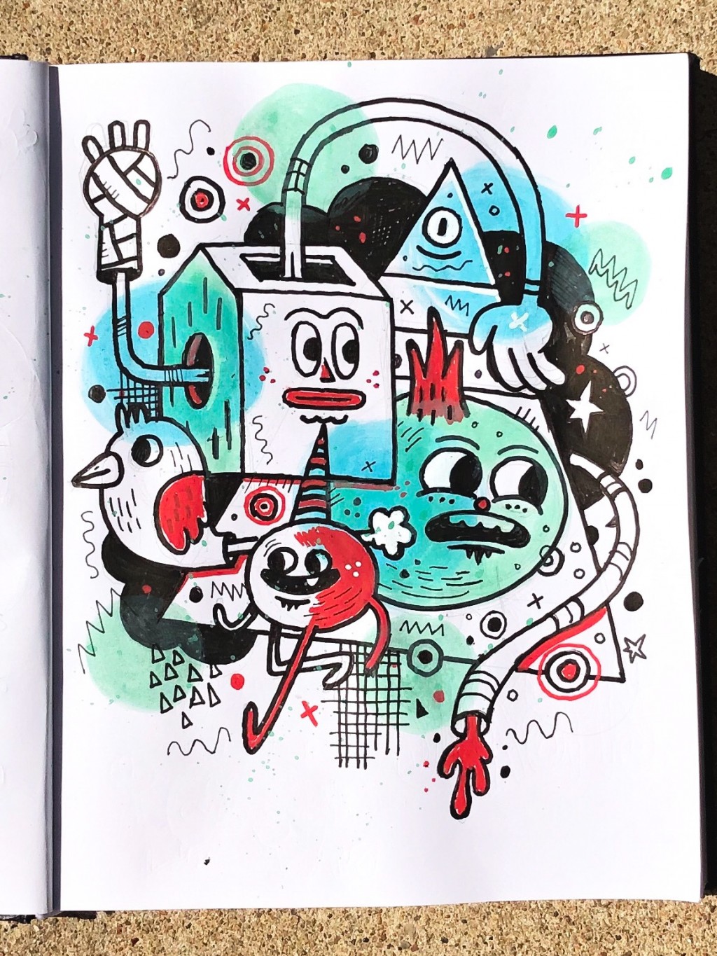 Makin a Mess drawing by Rik Catlow | Doodle Addicts