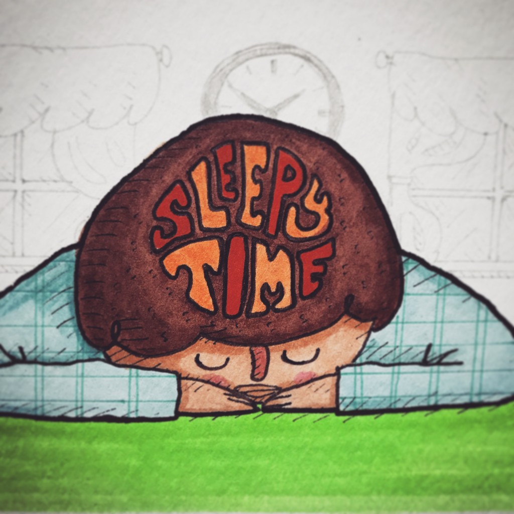 Sleepy time drawing by Charlie Haggard | Doodle Addicts