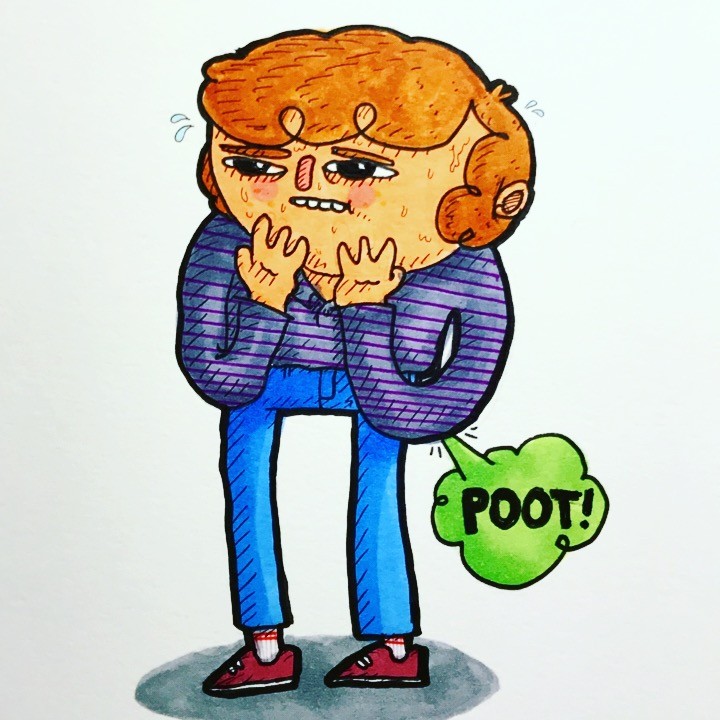 Oops drawing by Charlie Haggard | Doodle Addicts