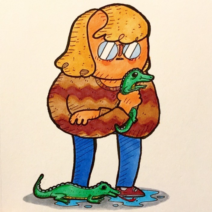 Itchy and scratchy drawing by Charlie Haggard | Doodle Addicts