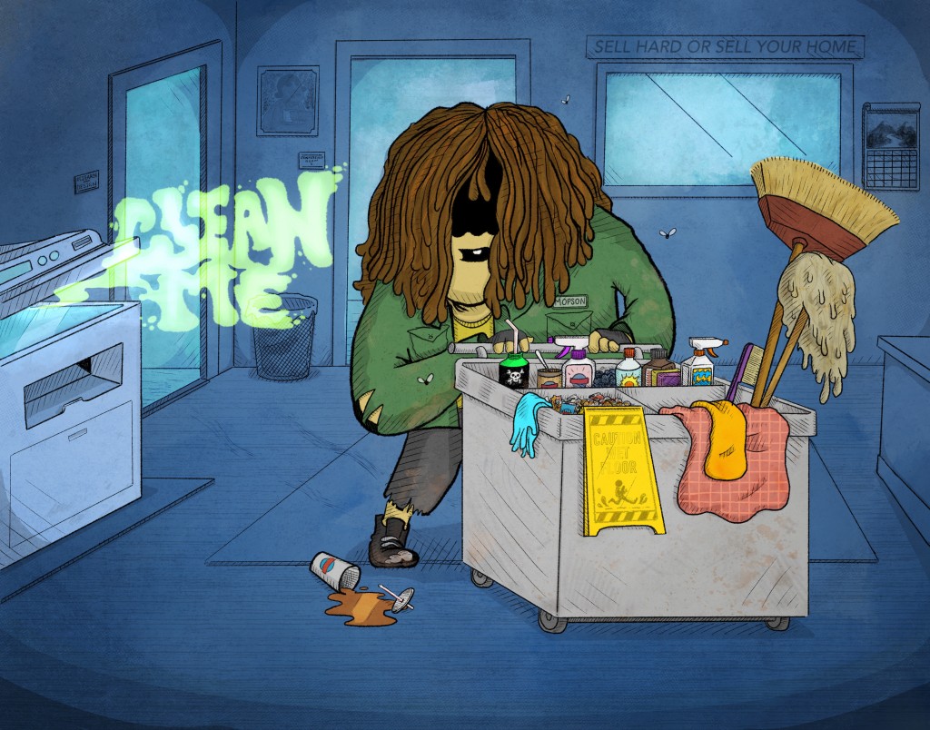 Mopson’s sixth sense drawing by Charlie Haggard | Doodle Addicts