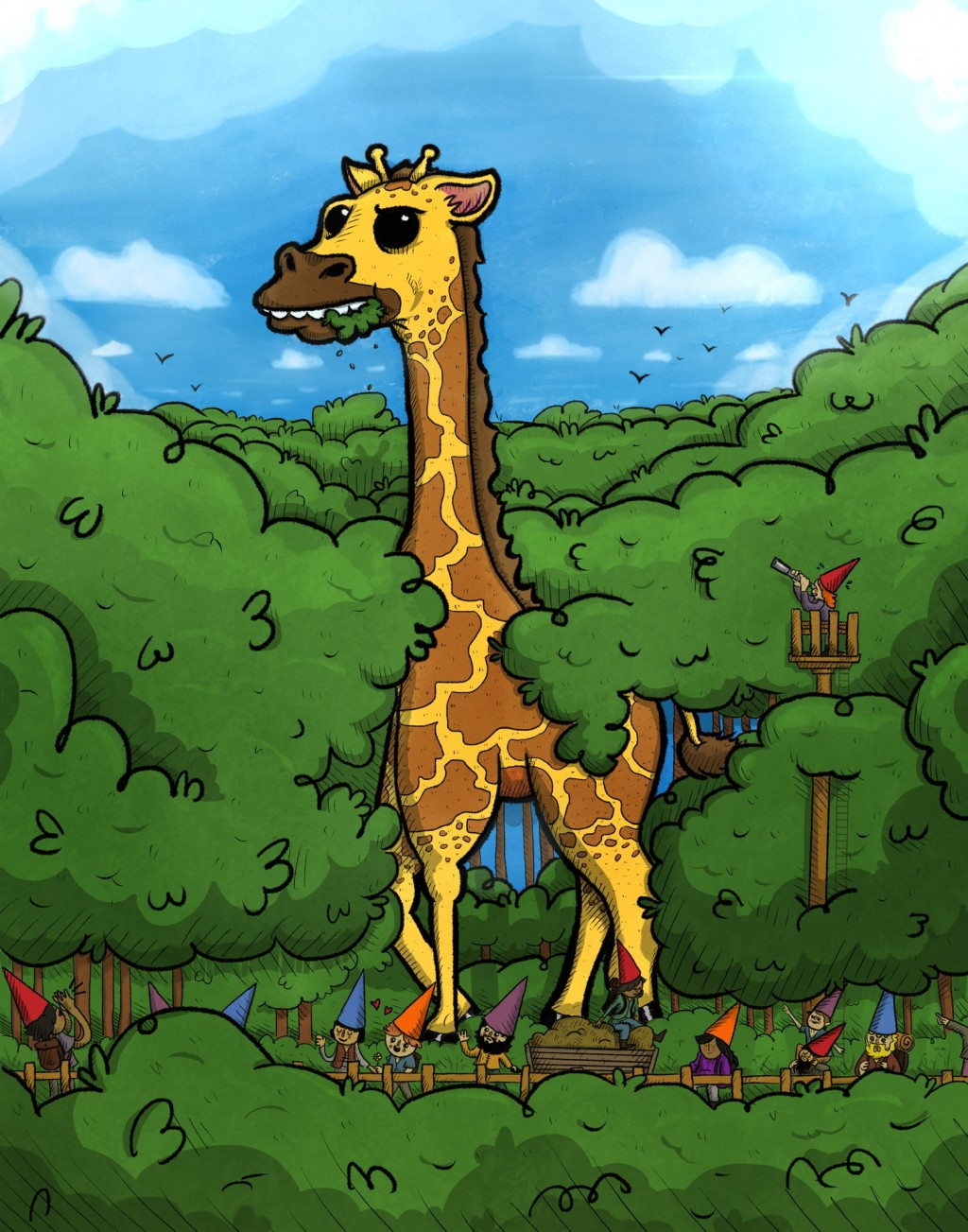 The last giraffe drawing by Charlie Haggard | Doodle Addicts