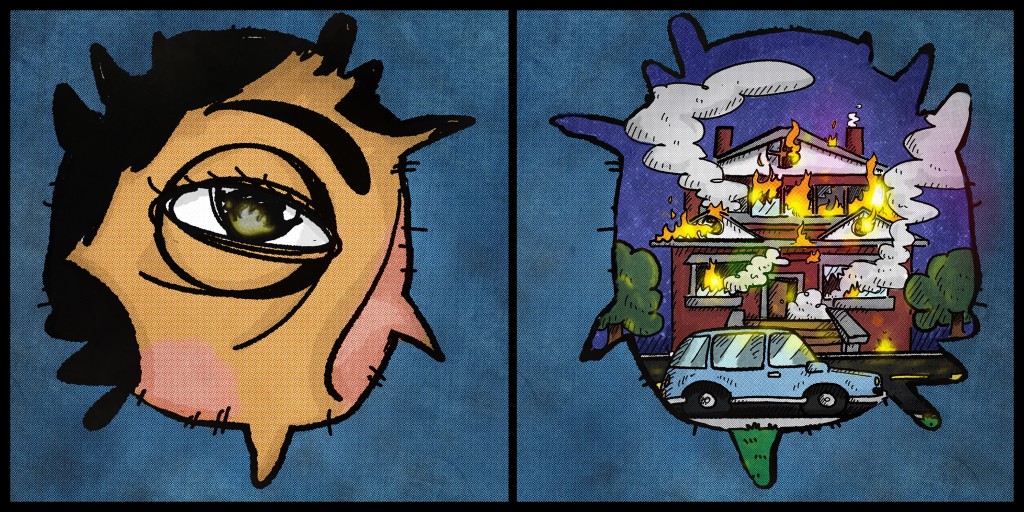 Arson Mini Comic drawing by Charlie Haggard | Doodle Addicts