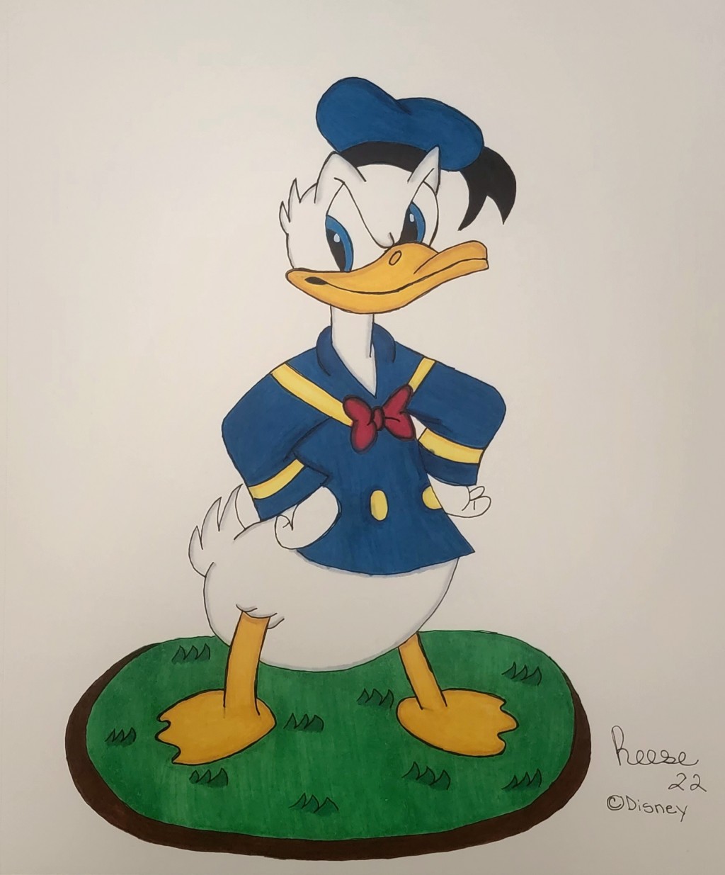 Donald Duck drawing by Chariss Williams | Doodle Addicts