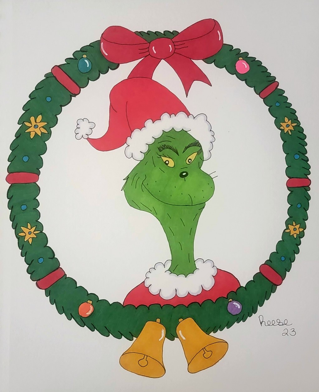 The Grinch drawing by Chariss Williams | Doodle Addicts
