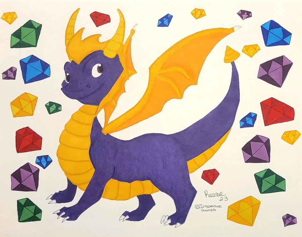 Spyro The Dragon drawing by Chariss Williams | Doodle Addicts