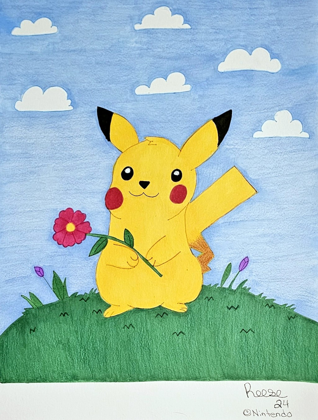 Pikachu drawing by Chariss Williams | Doodle Addicts