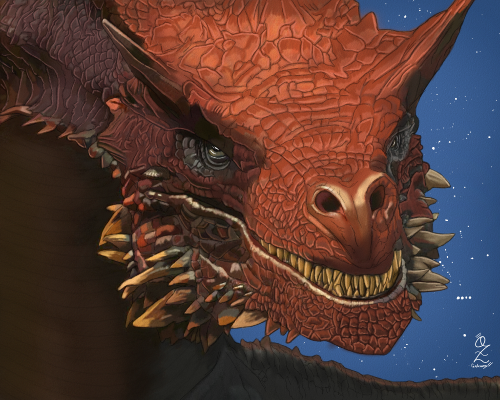 Caraxes House of the Dragon Illustration Fanart drawing by Oscar ...