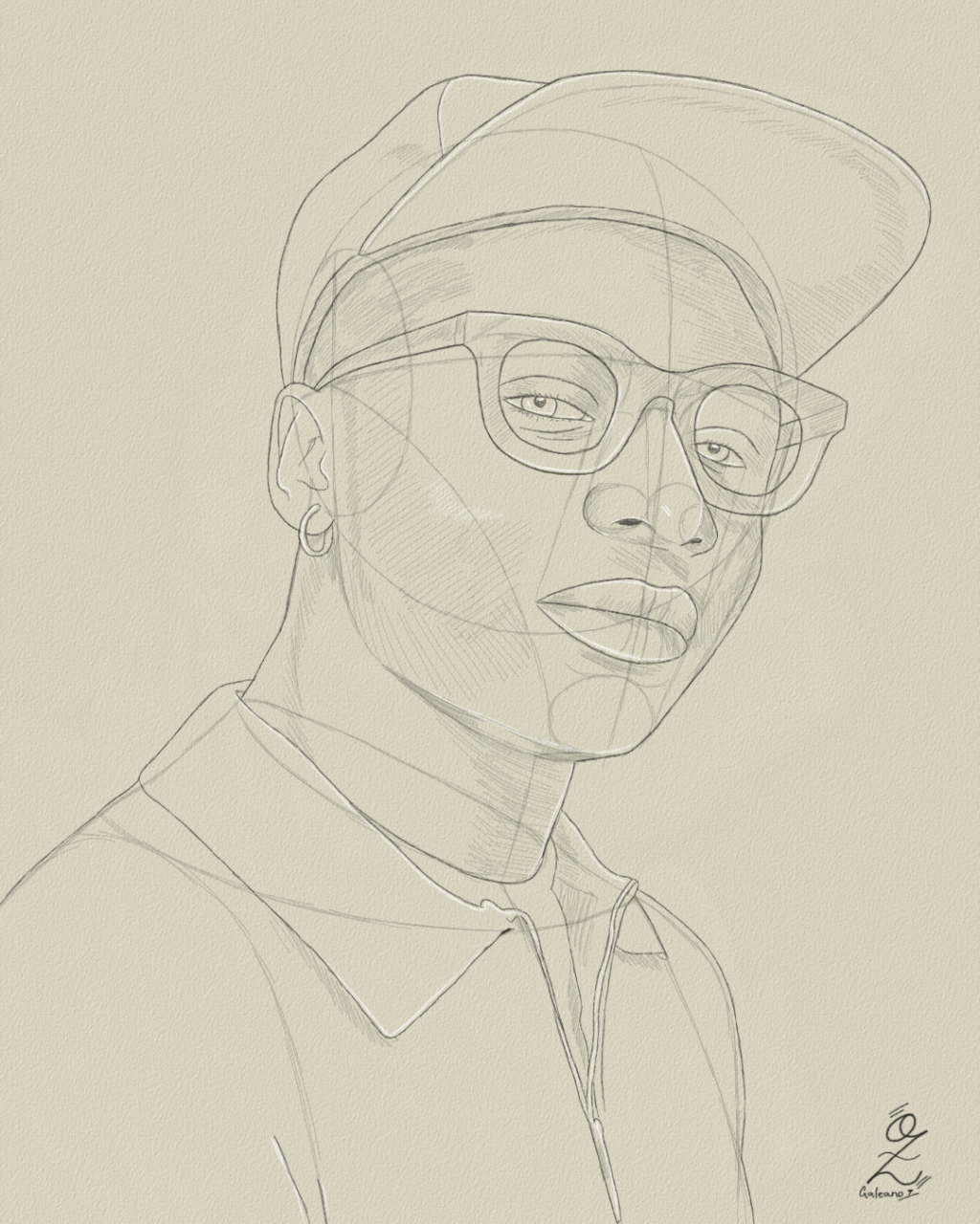 Model Portrait Sketch Study drawing by Oscar | Doodle Addicts