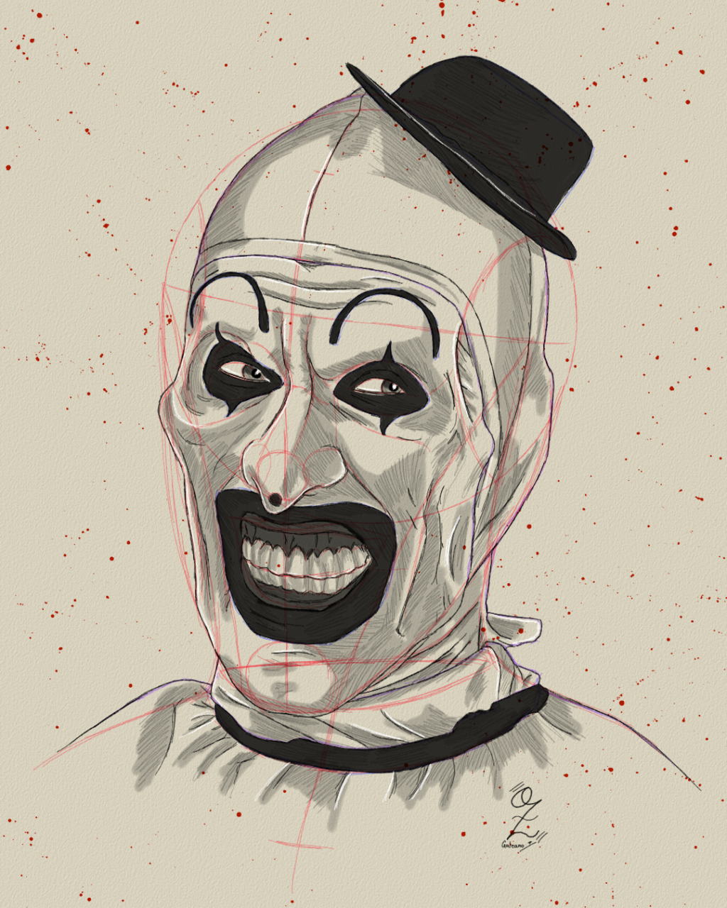Terrifier Drawing Sketch Study by Oz Galeano drawing by Oscar | Doodle ...