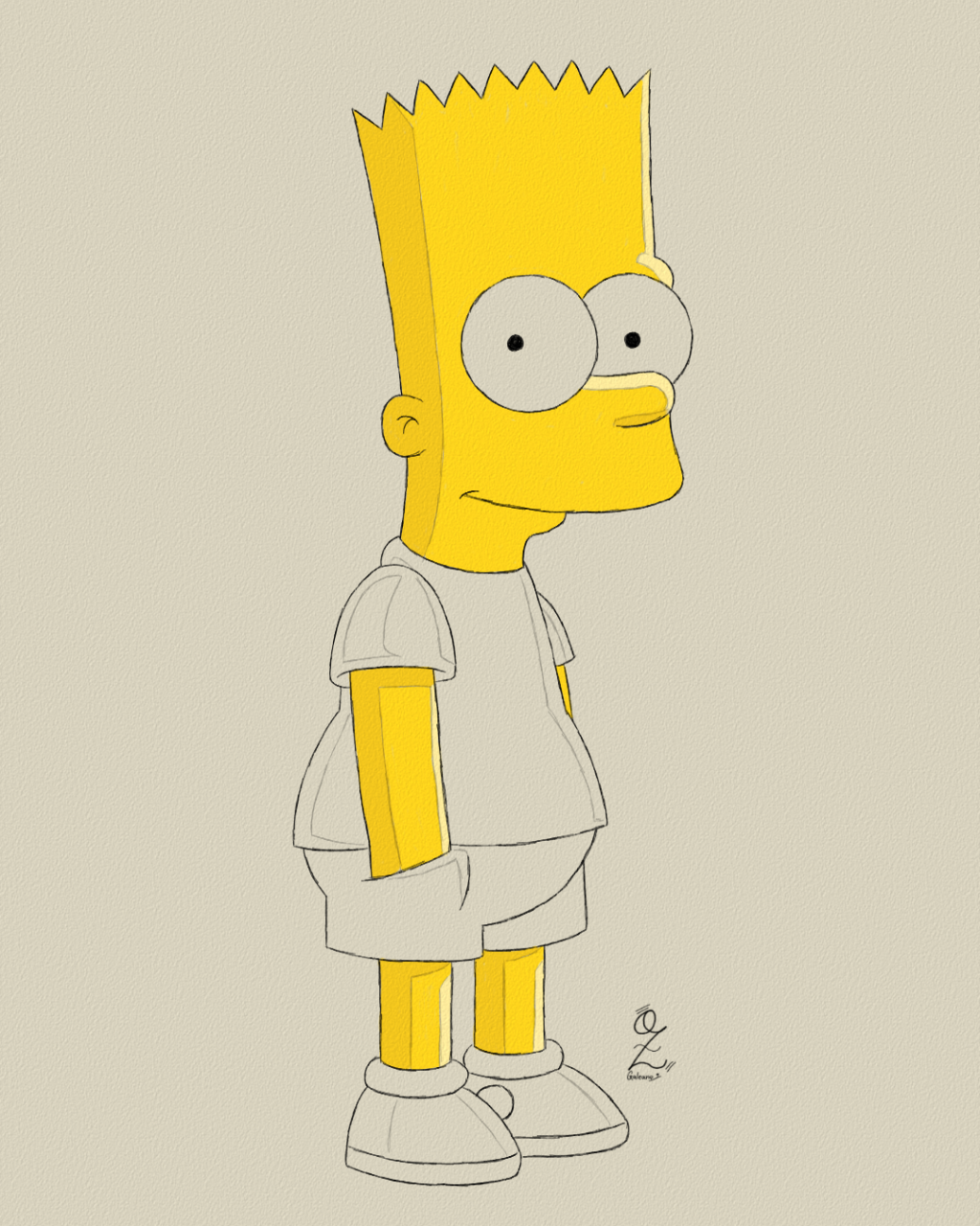 Bart Simpson Drawing Color Sketch by Oz Galeano drawing by Oscar ...