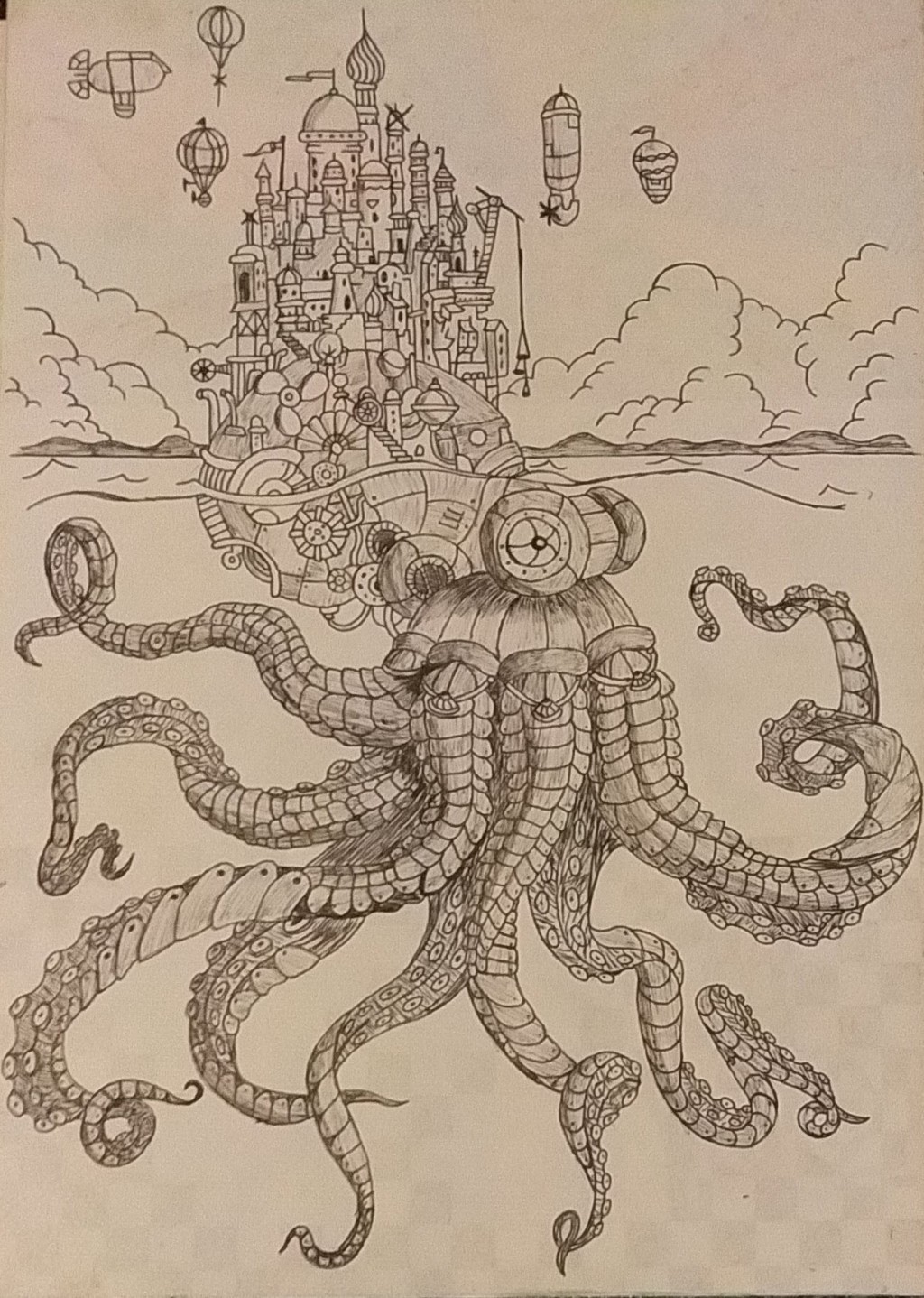 Sea Monsters drawing by Amanda de Vries | Doodle Addicts