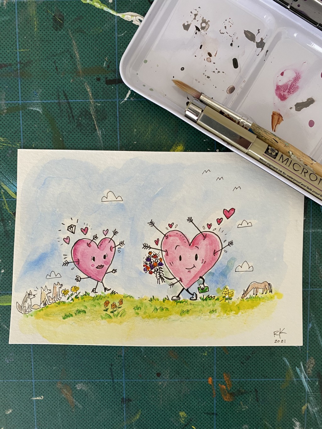 Valentine's Day Doodle drawing by Richard Koehler | Doodle Addicts