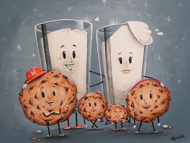 Milk & Cookie Family drawing by Richard Koehler | Doodle Addicts