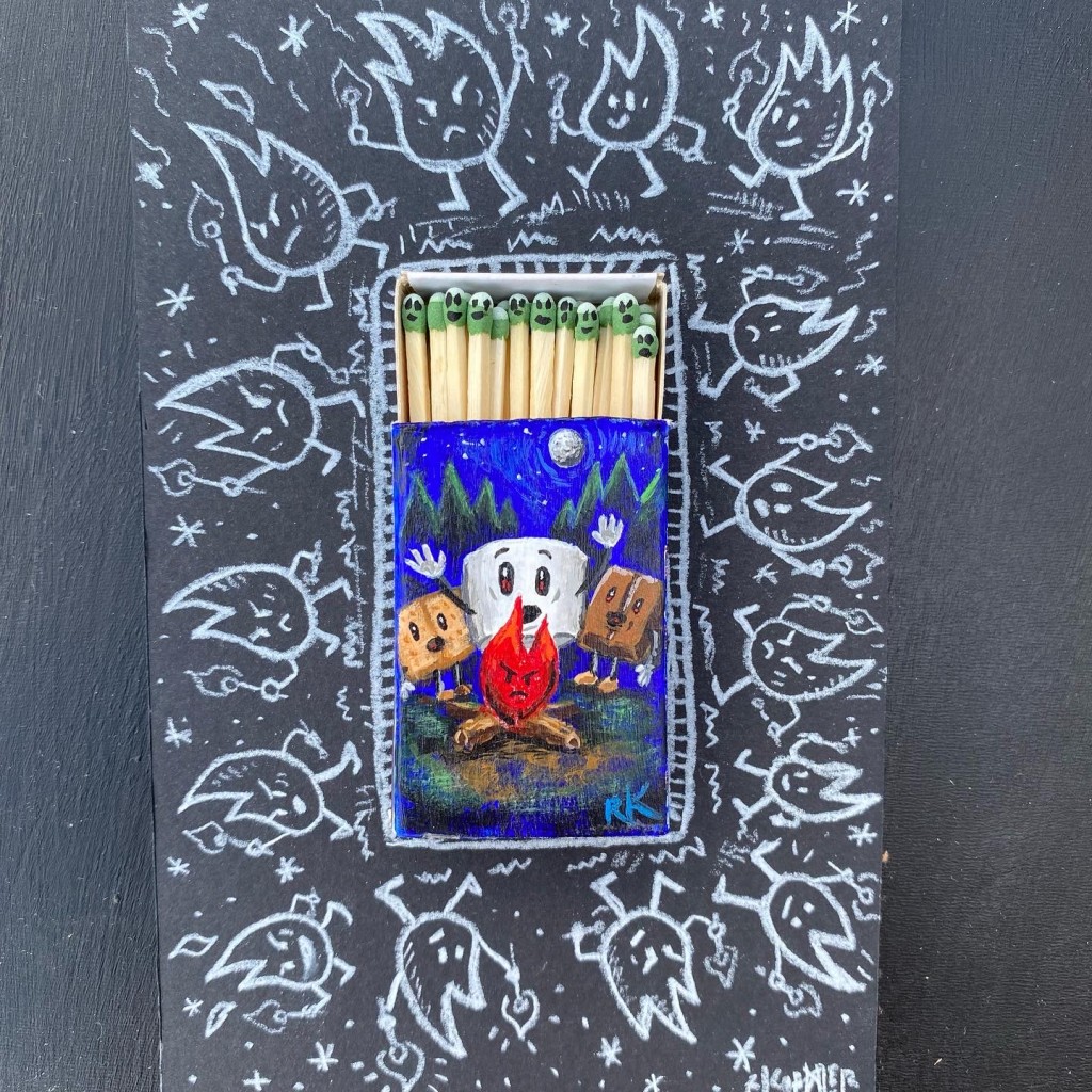 Matchbox paintings drawing by Richard Koehler | Doodle Addicts