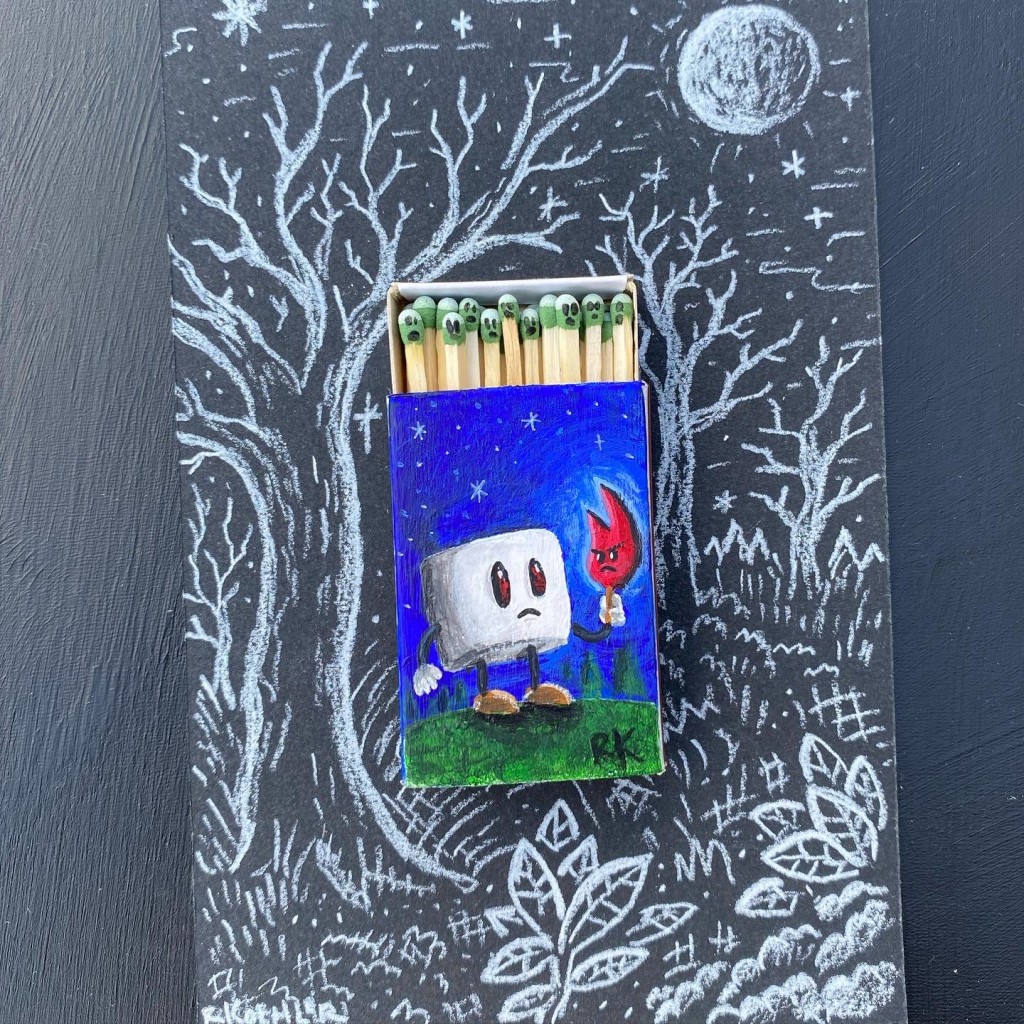 Matchbox paintings drawing by Richard Koehler | Doodle Addicts