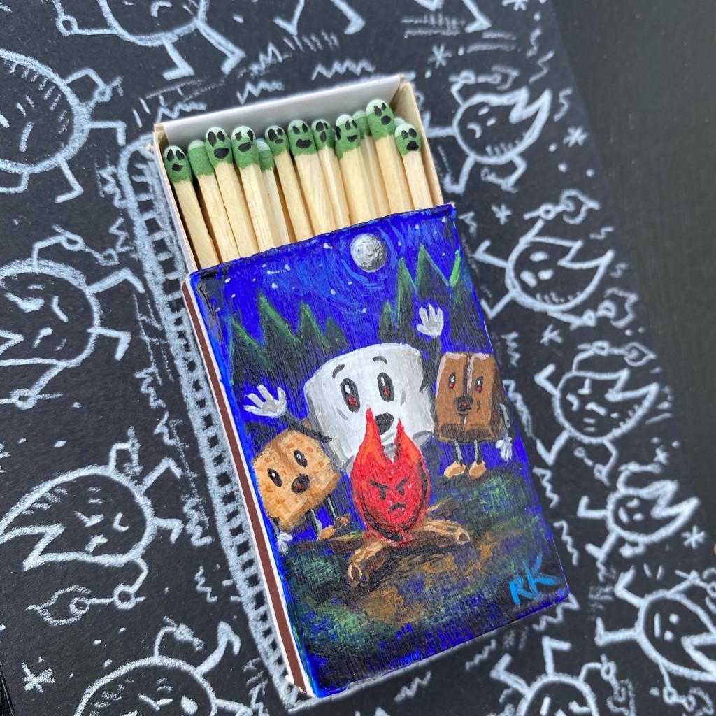 Matchbox paintings drawing by Richard Koehler | Doodle Addicts