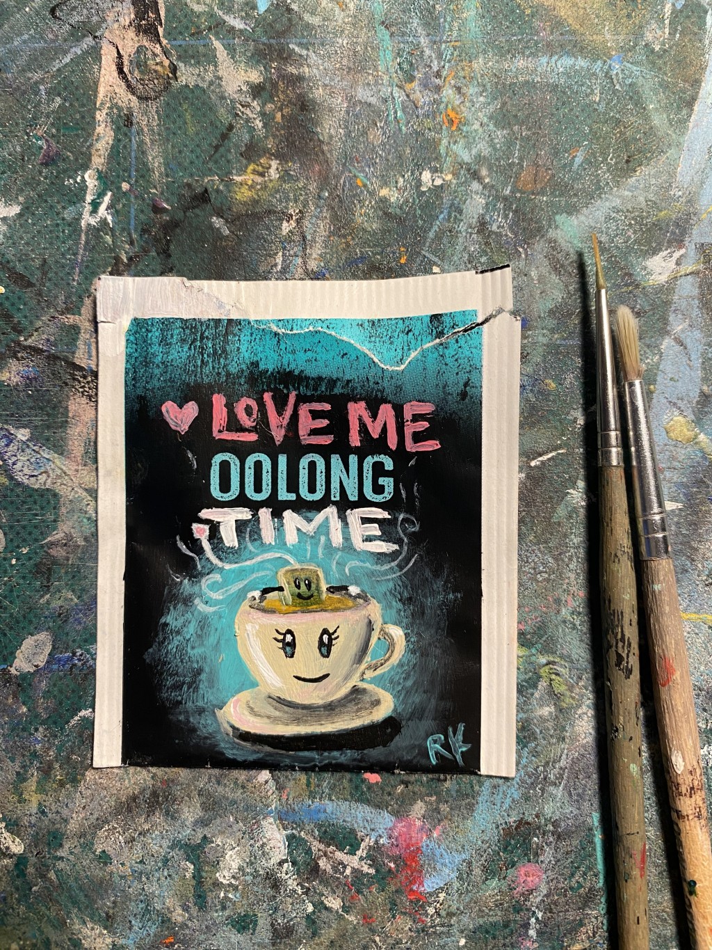 Love me oolong time drawing by Richard Koehler | Doodle Addicts