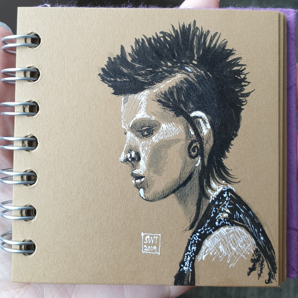 The girl with the dragon tattoo drawing by Suzy Walker-Toye | Doodle Addicts