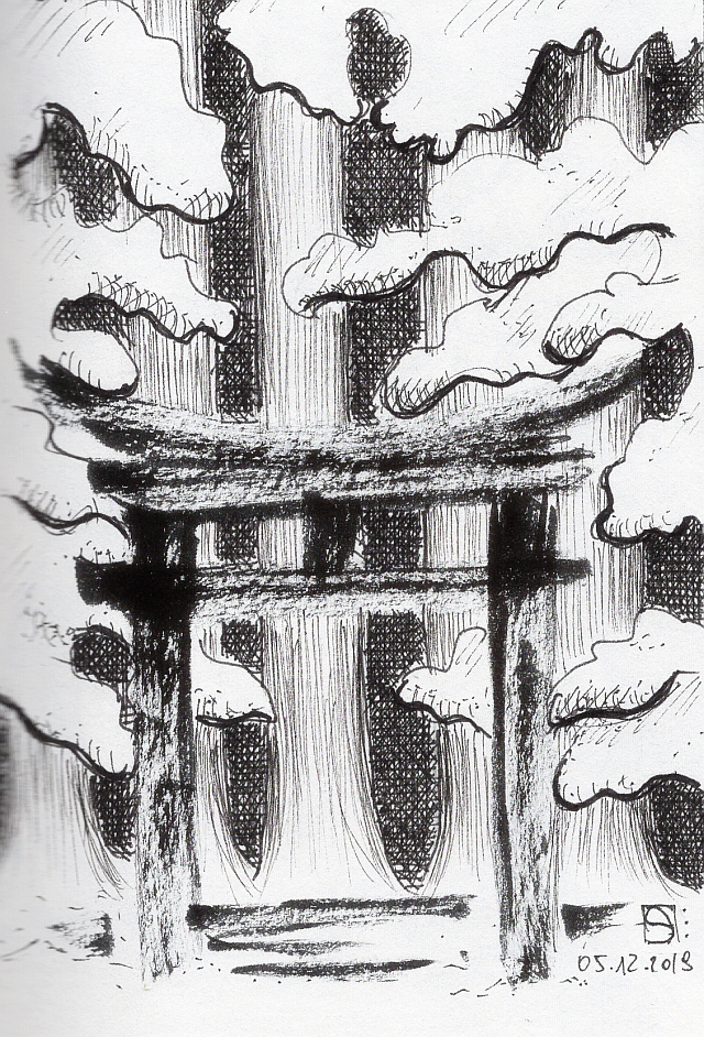 Deep in the forest drawing by Sylwia J-D | Doodle Addicts