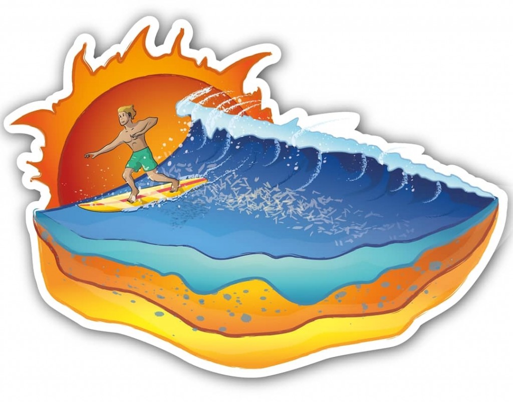 Surfing the Wave drawing by Mattia | Doodle Addicts