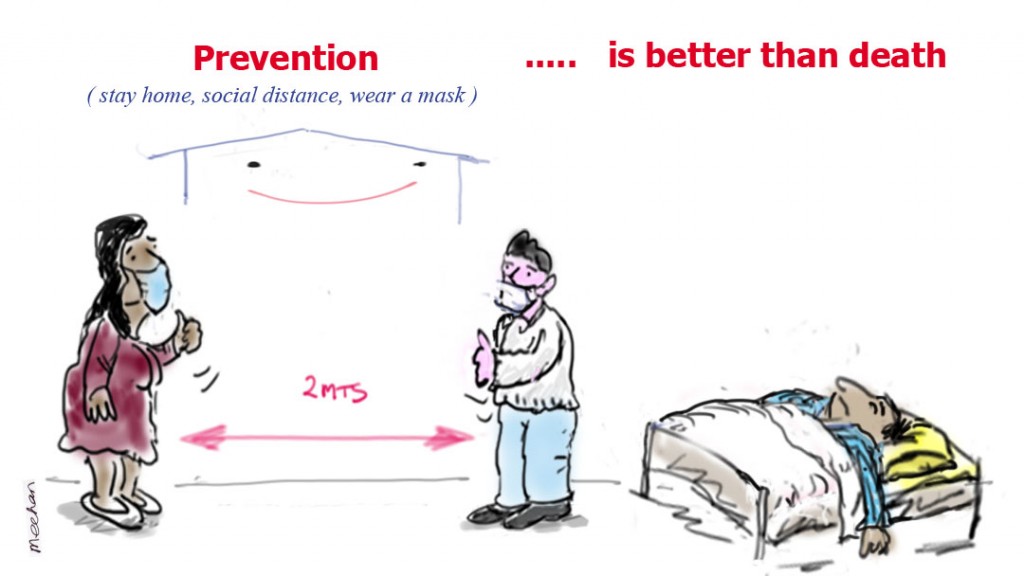 Prevention is better than Death drawing by David Meehan | Doodle Addicts