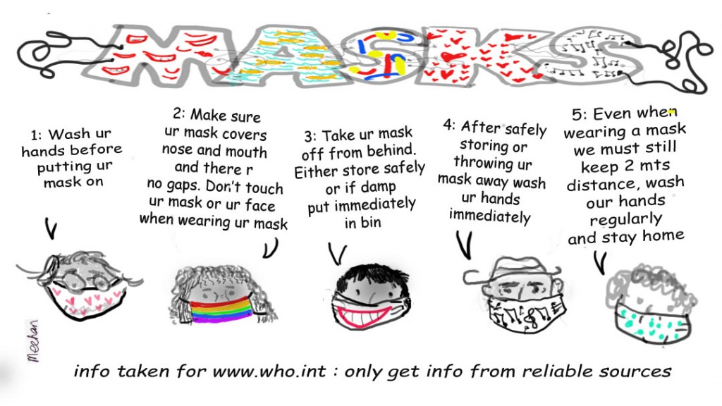 Wear a Mask drawing by David Meehan | Doodle Addicts