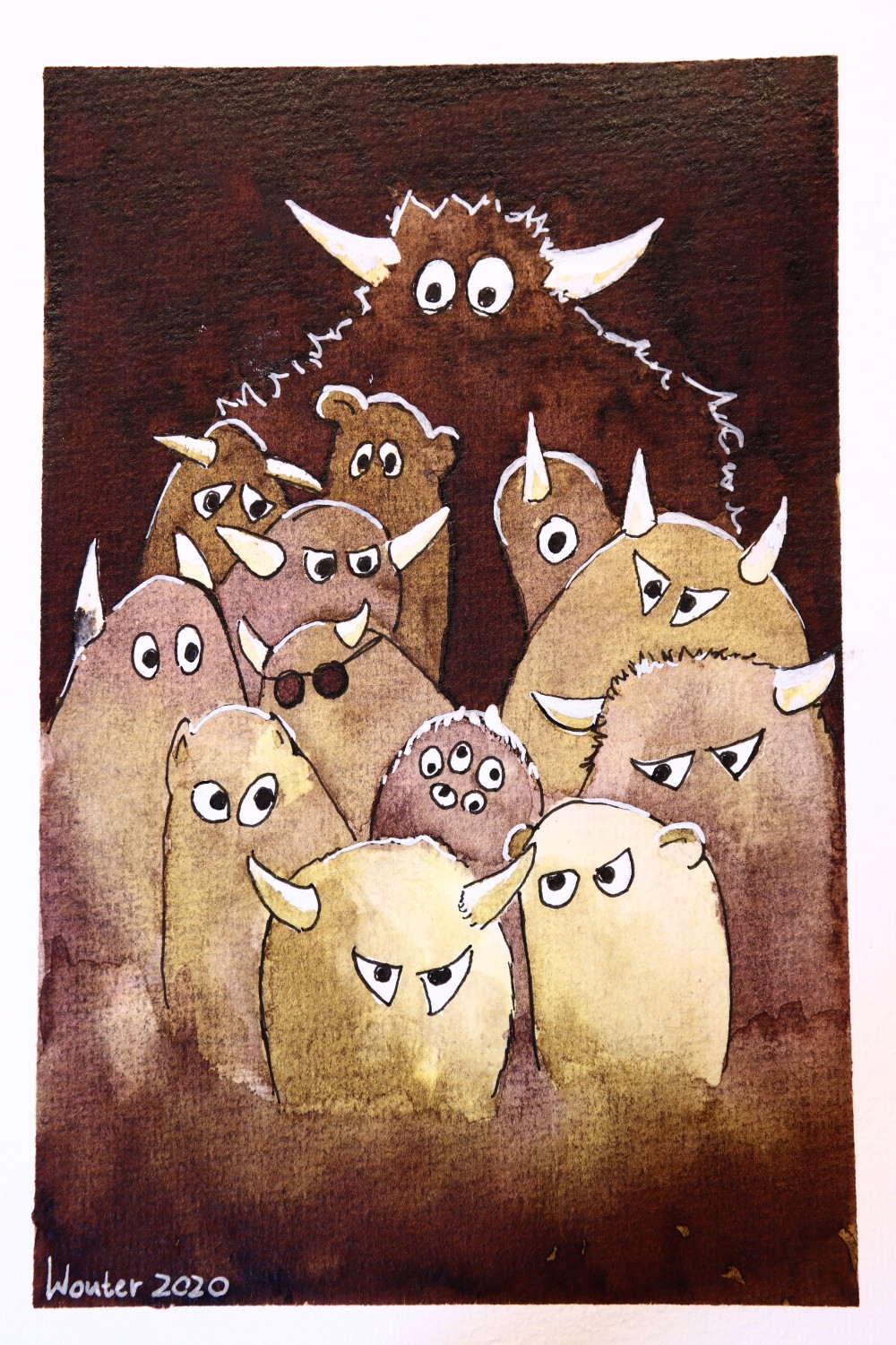 Monster group portrait drawing by Wouter | Doodle Addicts