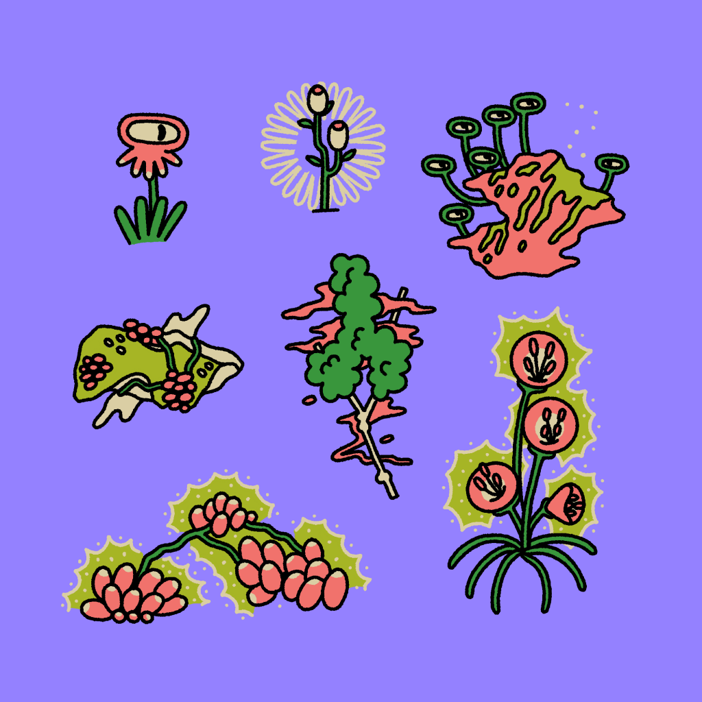 Alien Foliage drawing by Elle Duffey | Doodle Addicts