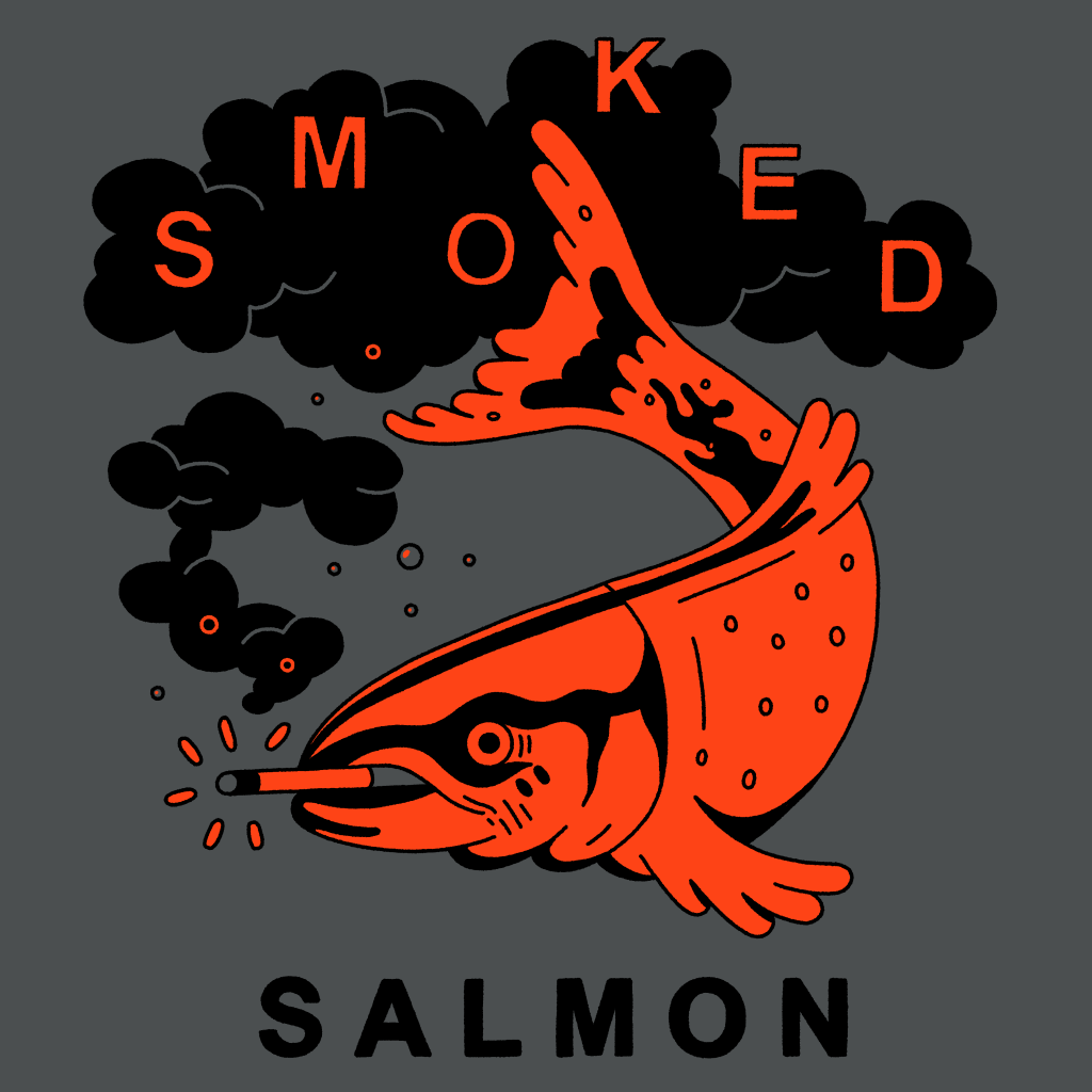 Smoked Salmon drawing by Elle Duffey | Doodle Addicts