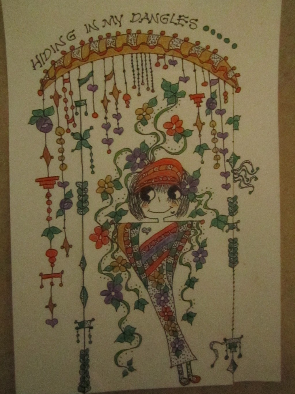 HIDING drawing by KAYE J. FOSTER | Doodle Addicts