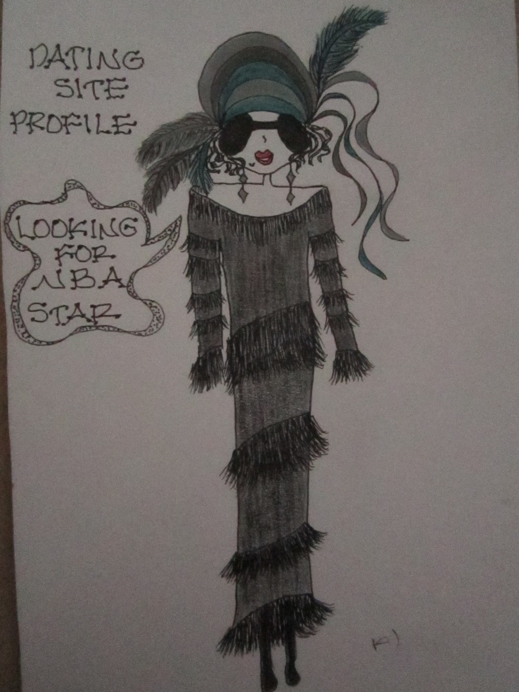 BLIND DATE drawing by KAYE J. FOSTER | Doodle Addicts