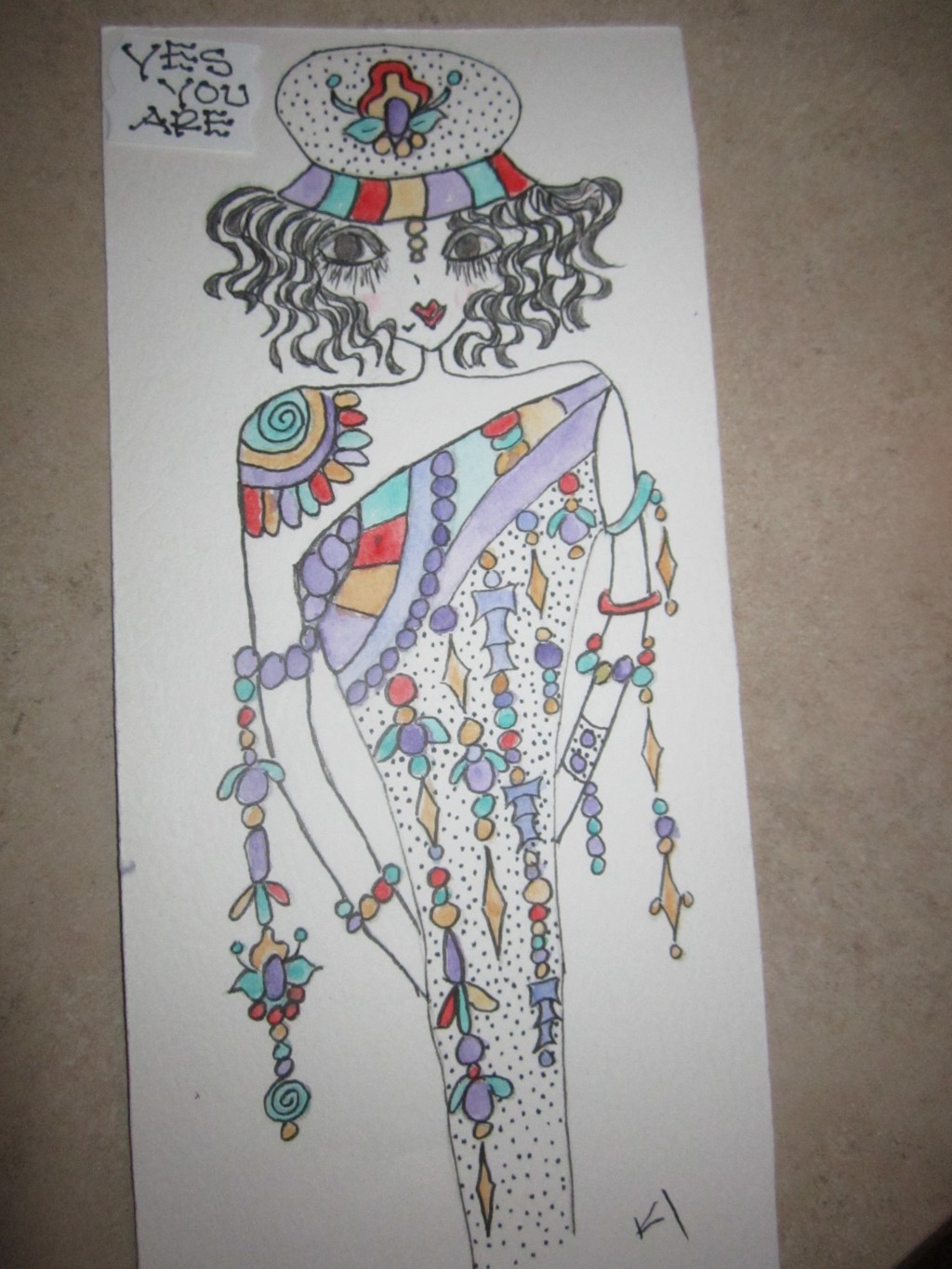 TOO MUCH? drawing by KAYE J. FOSTER | Doodle Addicts