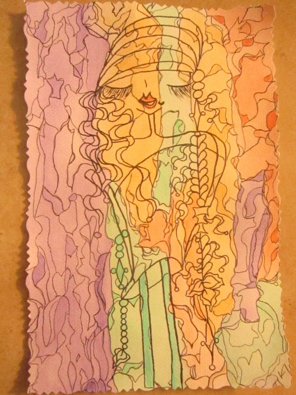 EXPERIMENTING ~ REVERSIBLE ART drawing by KAYE J. FOSTER | Doodle Addicts