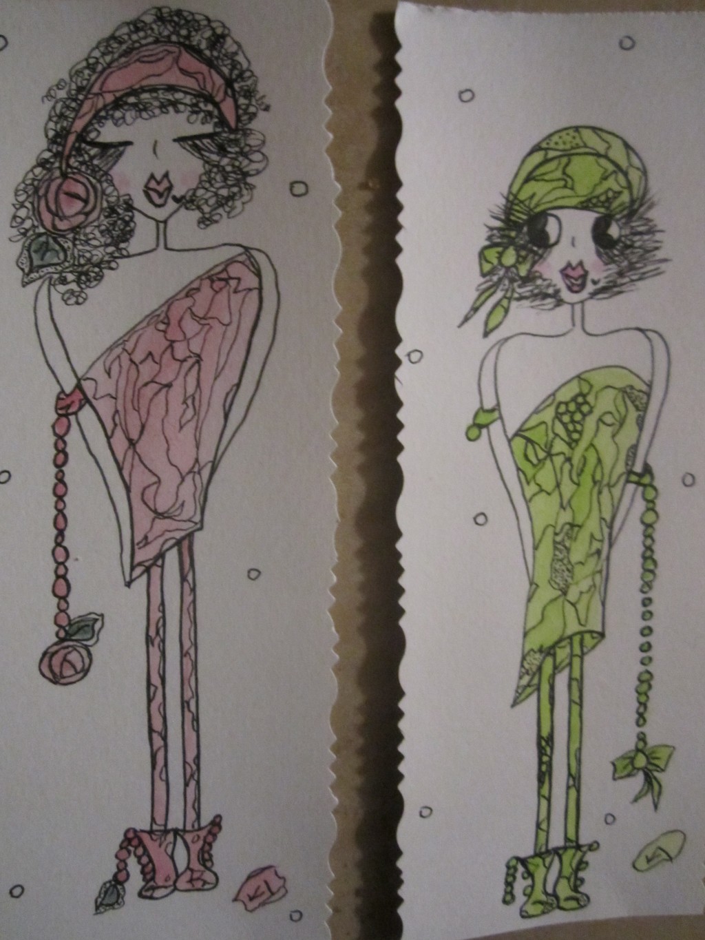 REVERSE ART GIRLS drawing by KAYE J. FOSTER | Doodle Addicts